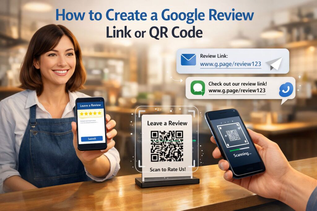 How to Create a Google Review Link or QR Code - Click Return