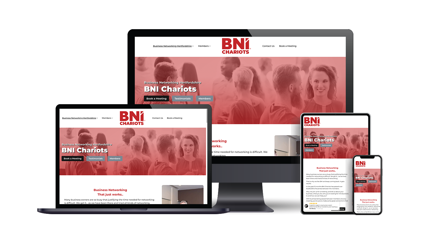 BNI Chariots (Website Build & SEO) - Click Return