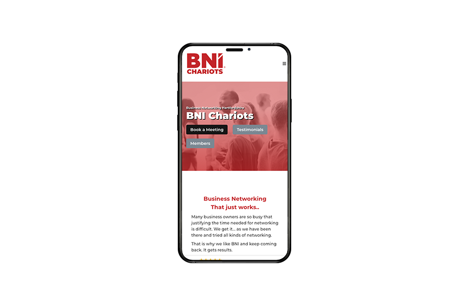 BNI Chariots (Website Build & SEO) - Click Return
